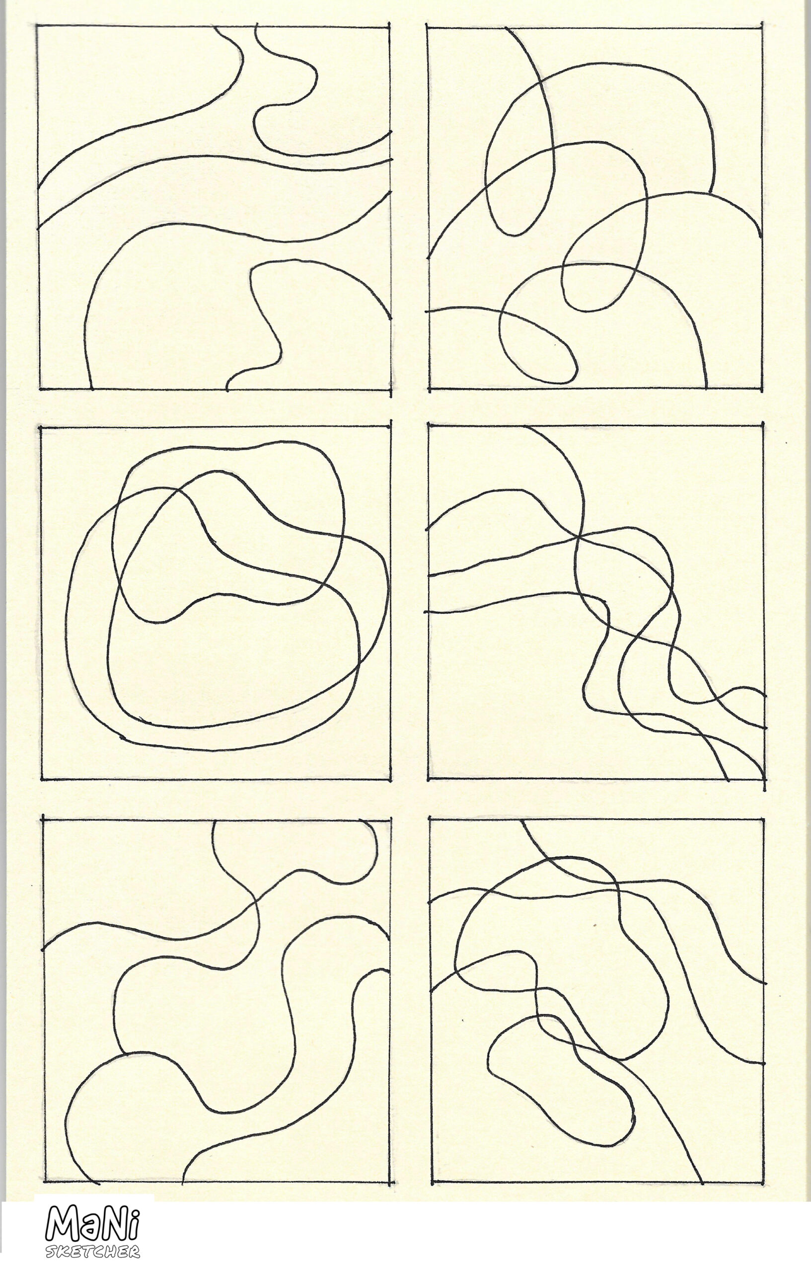 Organic lines visual compositions - MaNi sketcher