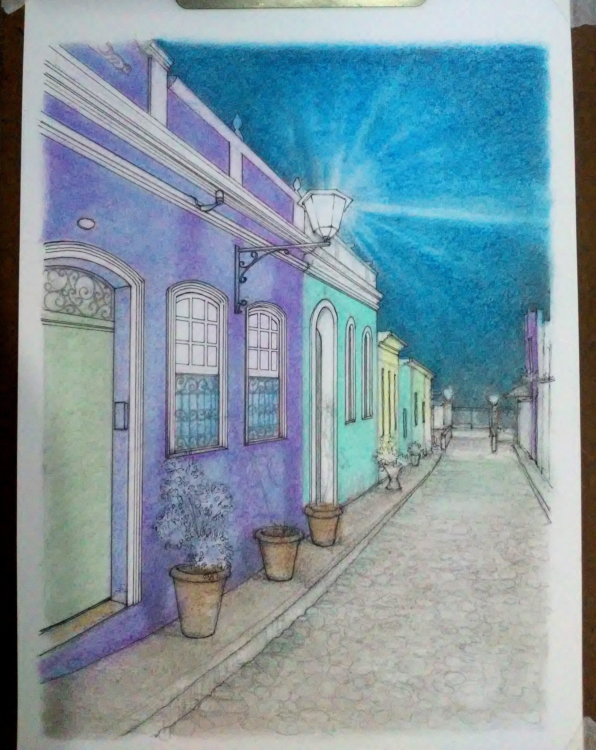 PROCESS OF AN URBAN LANDSCAPE ILLUSTRATION – Pelourinho